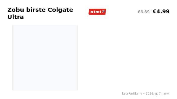 Zobu birste Colgate Ultra soft 2 gab. - Lēta Pārtika