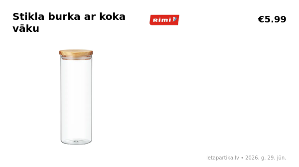 Stikla burka ar vāku Ambition 1800ml - Lēta Pārtika