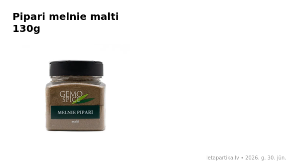 Pipari melnie malti 130g GEMO SPICE M [6] - Lēta Pārtika